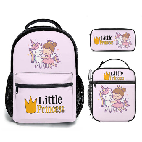 Unicorn Princess School Set – 3 in 1 Backpack, Lunch Bag & Pencil Case ...
